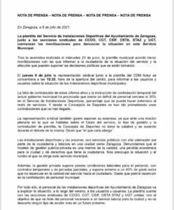 CONCENTRACIÓN CDM ACTUR – Ayuntamiento de Zaragoza